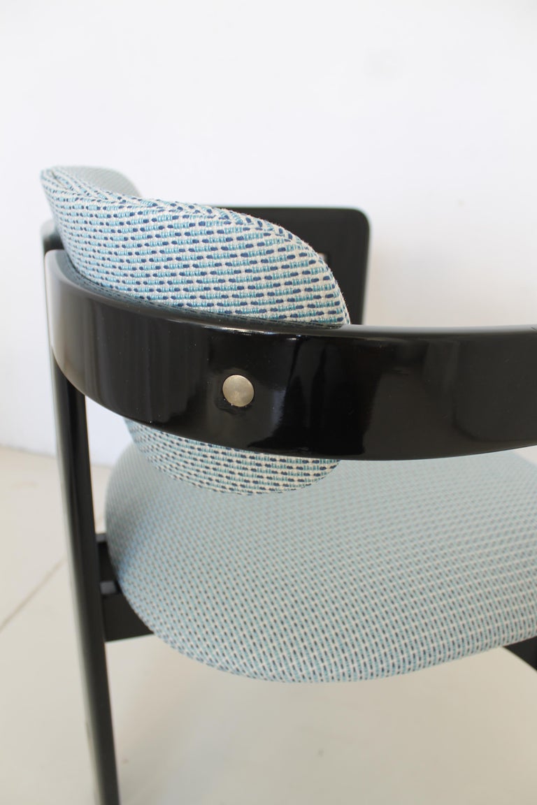 Black "Pamplona" Chair by Augusto Savini for Pozzi, Italy, 1965 at ...