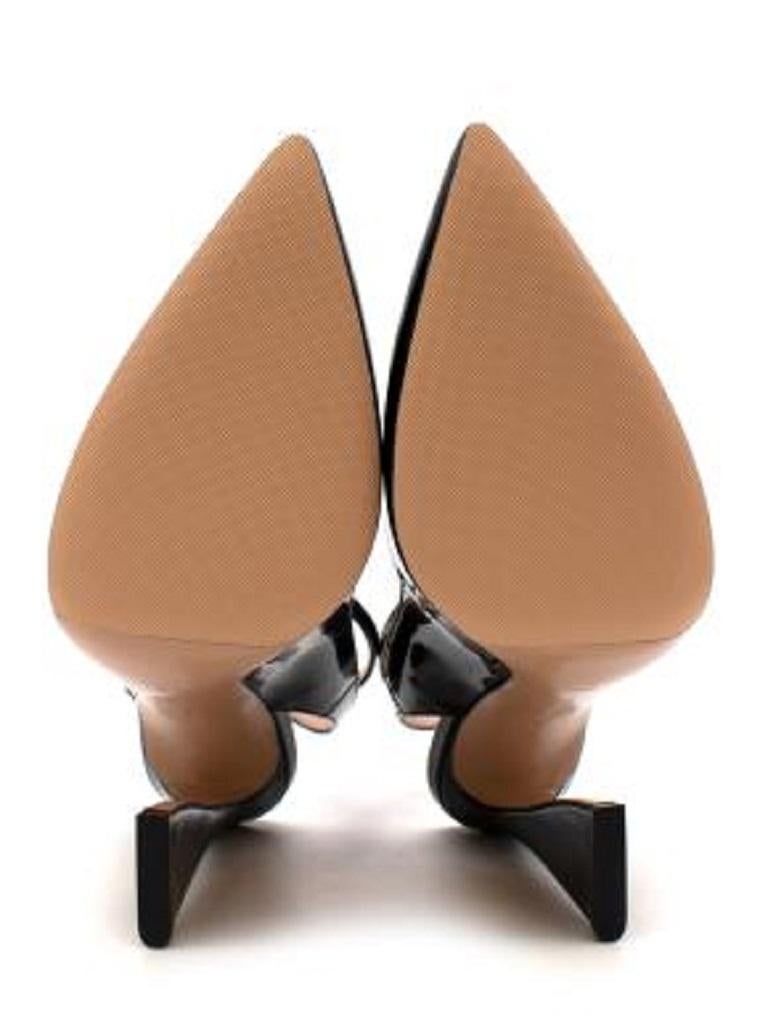 Black Patent Leather Slingback Heels For Sale at 1stDibs