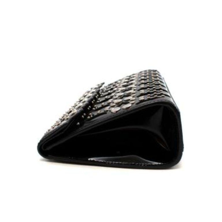 Black Patent Leather Studded Clutch For Sale at 1stDibs