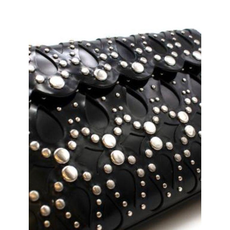 Black Patent Leather Studded Clutch For Sale at 1stDibs