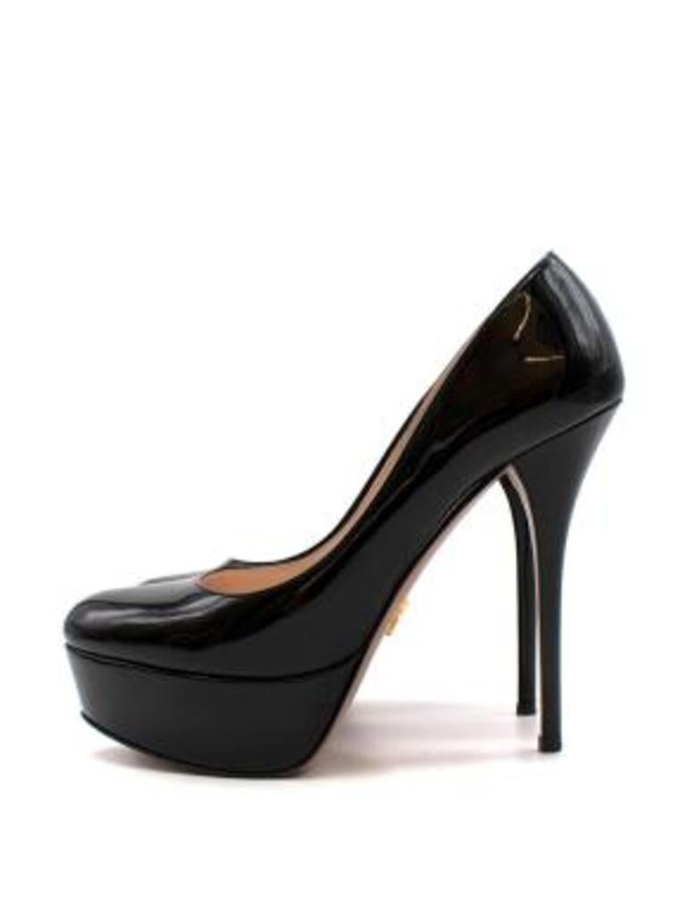 Black Patent Platform Pumps For Sale at 1stDibs