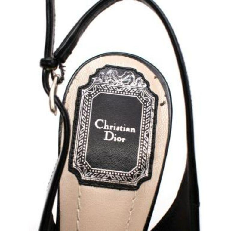 Black Patent Platform Slingbacks For Sale at 1stDibs