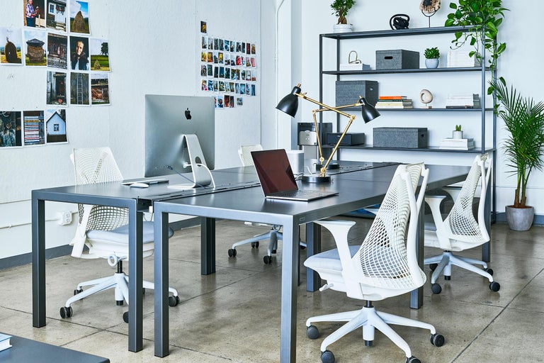 Black Powder Coated Steel Desk For Sale at 1stDibs | randy rollner