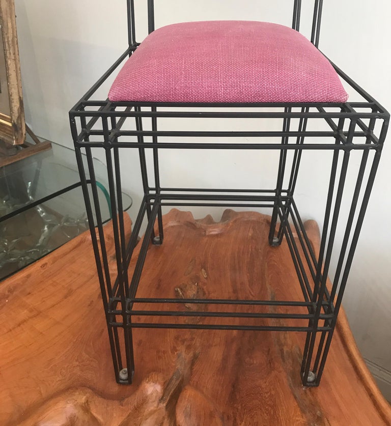 Black Power Coated Wrought Iron Bar or Counter Stools by Casamidy For ...