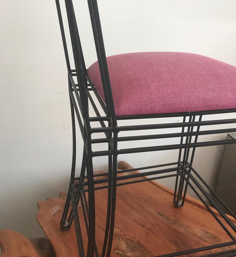 Black Power Coated Wrought Iron Bar or Counter Stools by Casamidy For ...