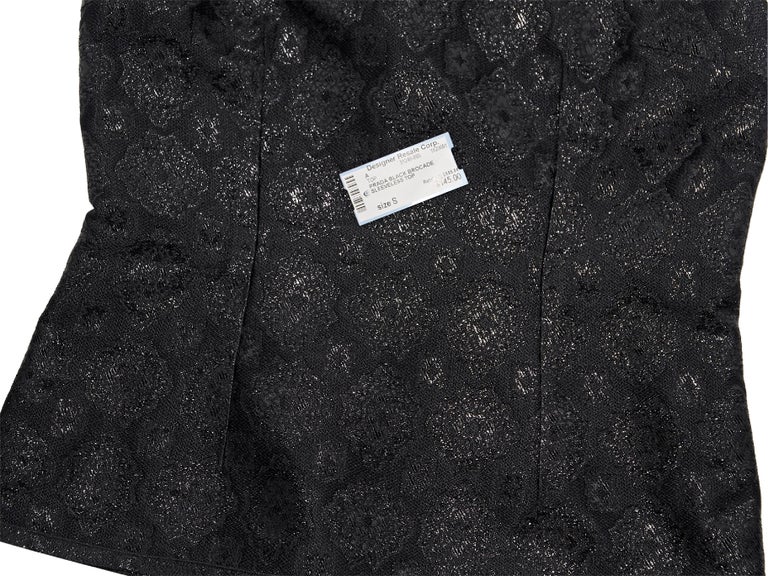 Black Prada Floral Brocade Blouse For Sale at 1stDibs