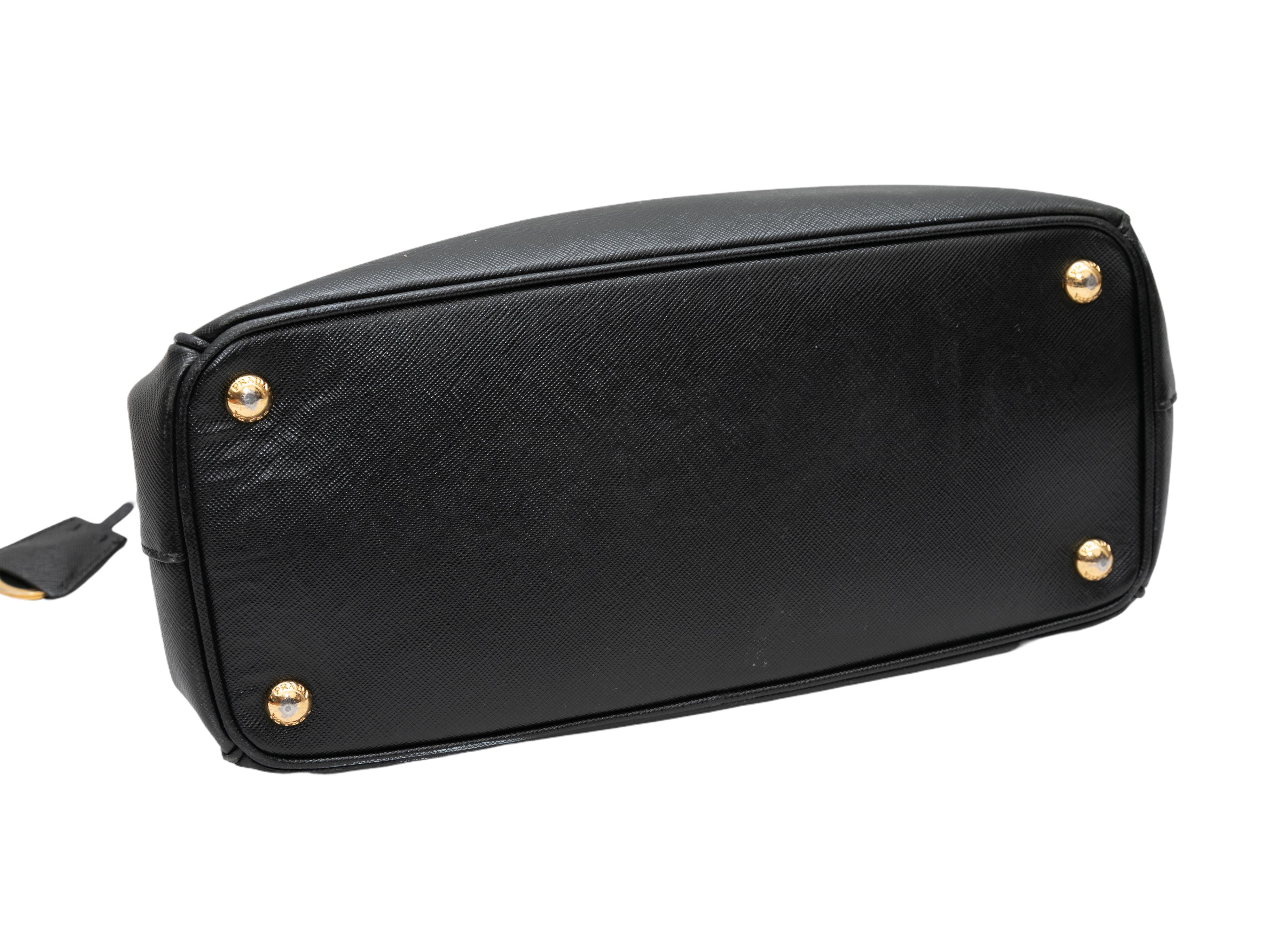 Black Prada Saffiano Nero Small Galleria Double Zip Tote For Sale at ...