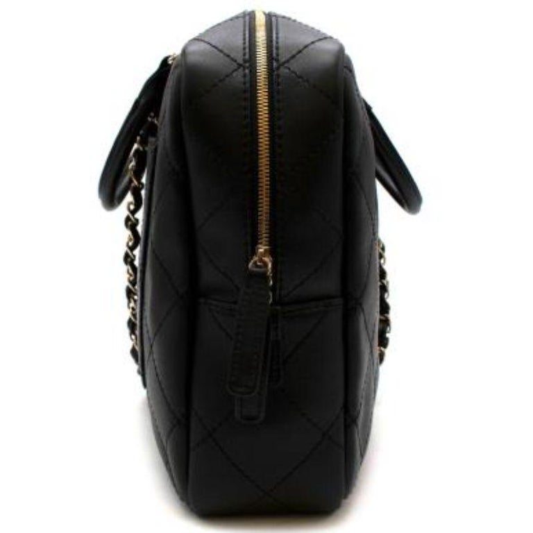 Black Quilted Leather Business Bag For Sale at 1stDibs