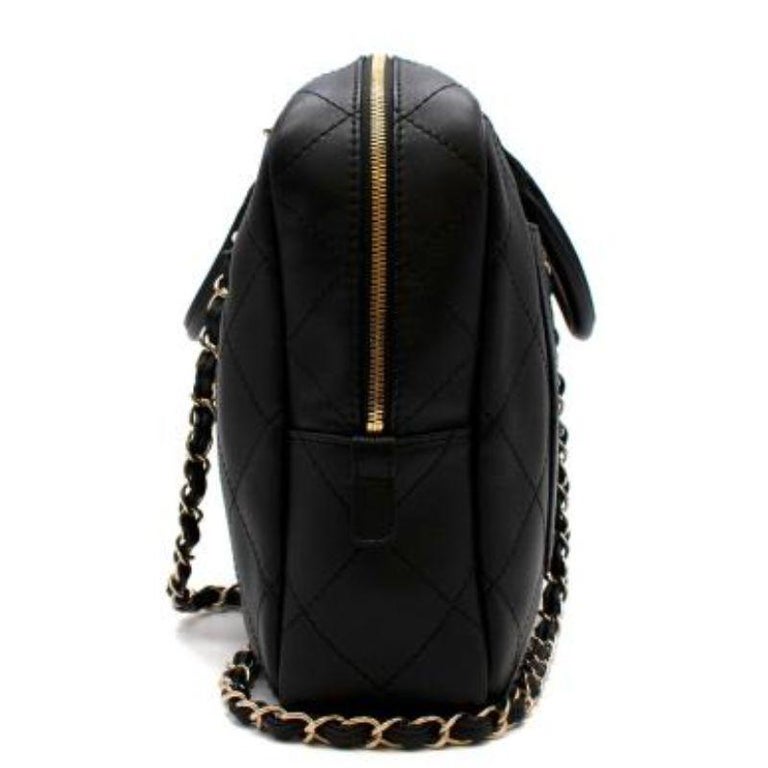 Black Quilted Leather Business Bag For Sale at 1stDibs