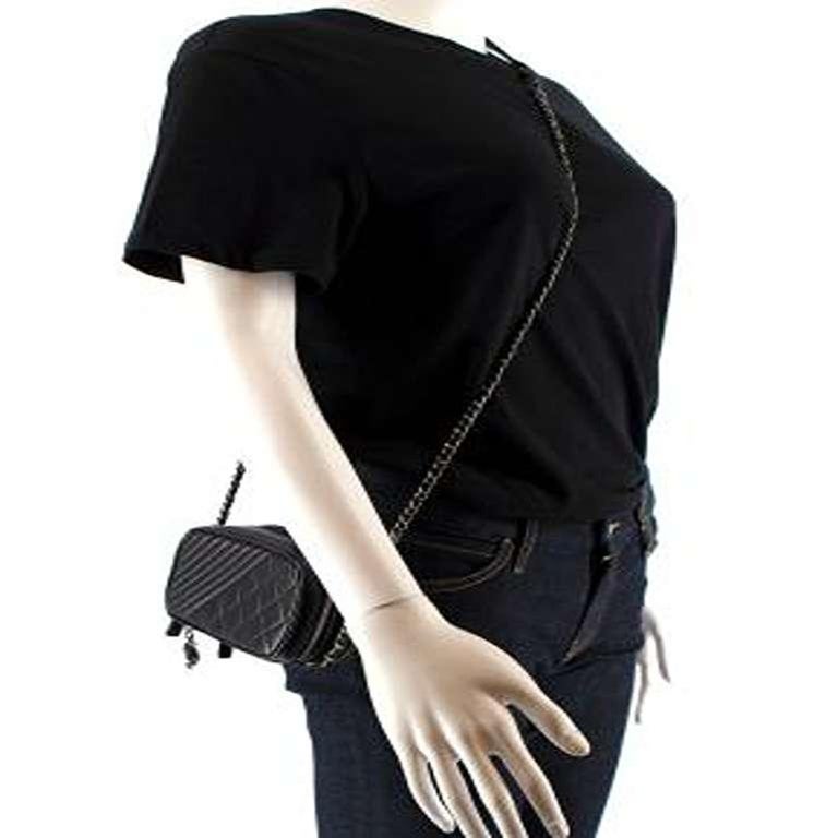 Black Quilted Leather Mini Camera Bag For Sale at 1stDibs