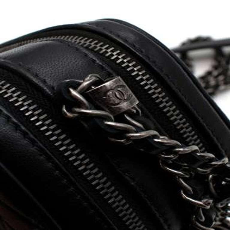 Black Quilted Leather Mini Camera Bag For Sale at 1stDibs