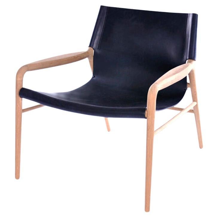 Diego Dining Chair in Leather, American Hardwood and Steel For Sale at ...