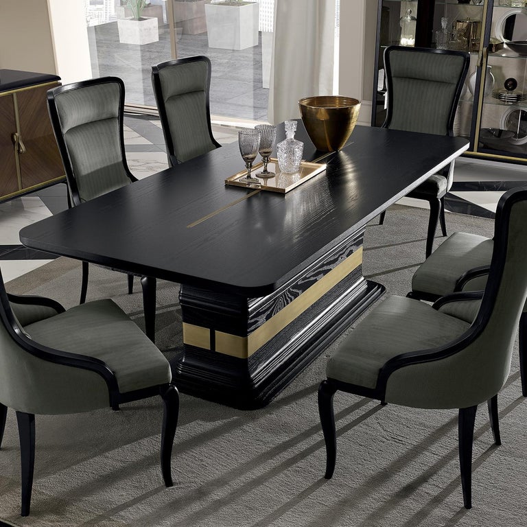Black Rectangular Dining Table For Sale at 1stDibs