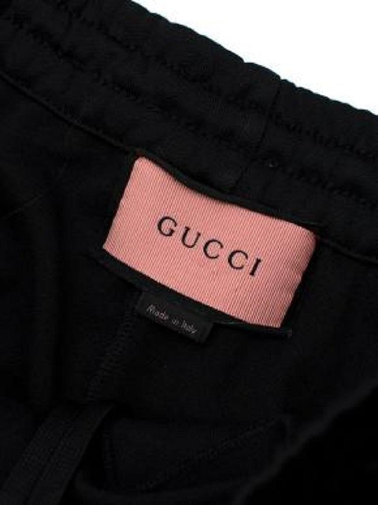 Black and Red Side Stripe Jersey Trousers For Sale at 1stDibs
