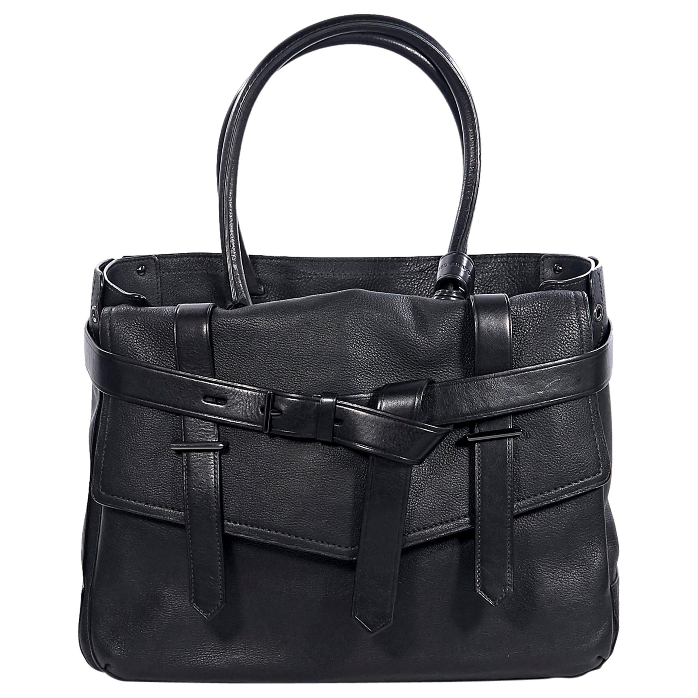 Black Reed Krakoff Leather Boxer Tote Bag For Sale at 1stDibs