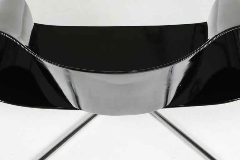 Black Ribbon Chair "CL9" by Cesare Leonardi and Franca Stagi for ...