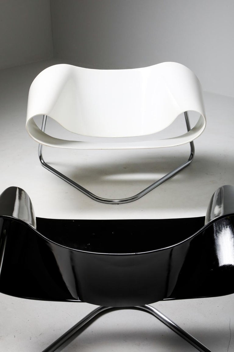 Black Ribbon Chair "CL9" by Cesare Leonardi and Franca Stagi for ...