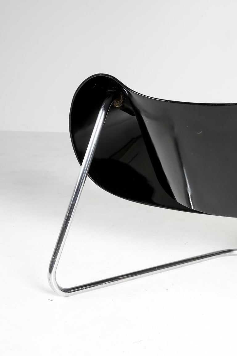 Black Ribbon Chair "CL9" by Cesare Leonardi and Franca Stagi for ...
