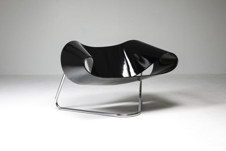 Black Ribbon Chair "CL9" by Cesare Leonardi and Franca Stagi for ...