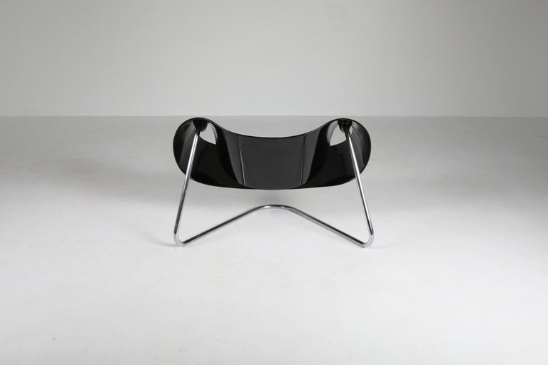 Black Ribbon Chair "CL9" by Cesare Leonardi and Franca Stagi for ...