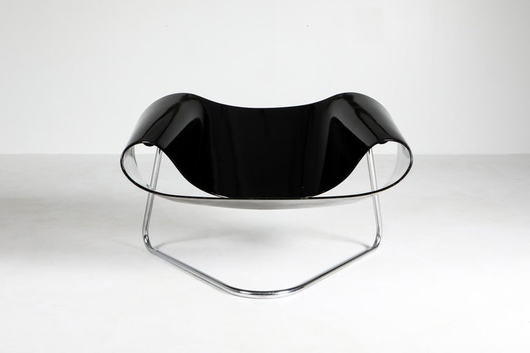 Black Ribbon Chair "CL9" by Cesare Leonardi and Franca Stagi for ...