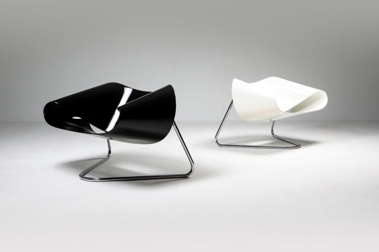 Black Ribbon Chair "CL9" by Cesare Leonardi and Franca Stagi for ...