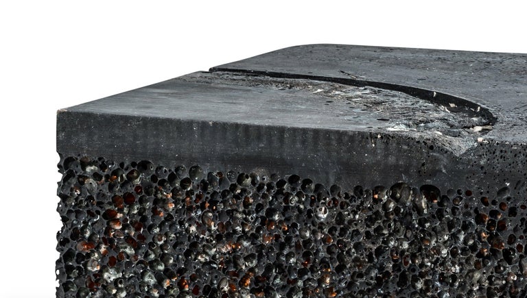 Black Rock Side Table/Table Base Aluminum Foam by Michael Young For ...