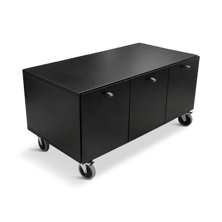 Black Rolling Storage Cabinet by Bulo For Sale at 1stDibs