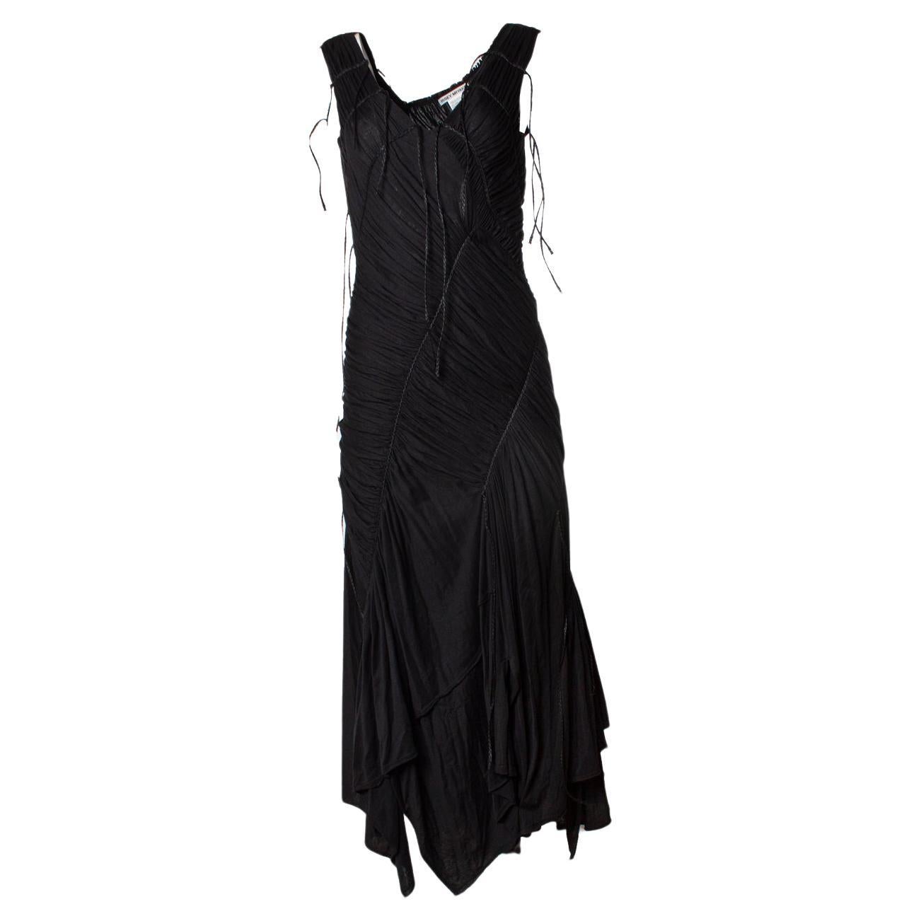 Black ruched dress For Sale at 1stDibs