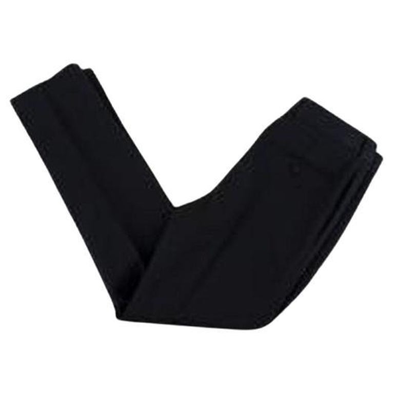 Black Satin Panel Tailored Pants For Sale at 1stDibs