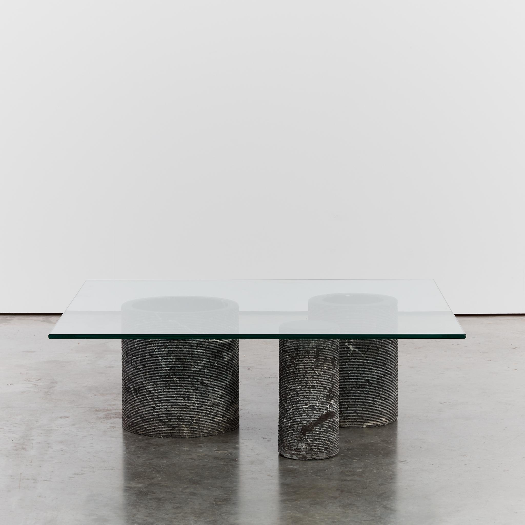 Black Sculptural Marble Coffee Table by Massimo and Lella Vignelli for ...