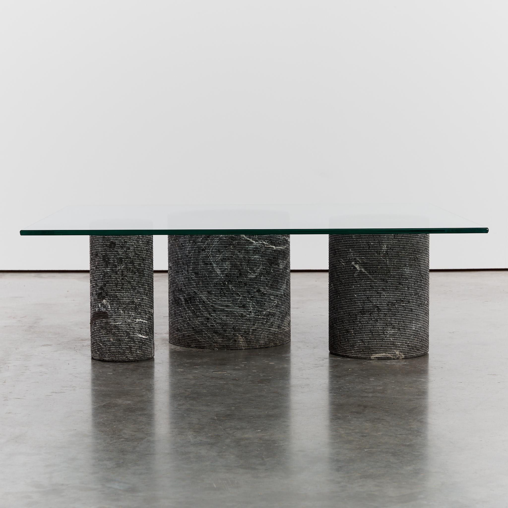 Black Sculptural Marble Coffee Table by Massimo and Lella Vignelli for ...