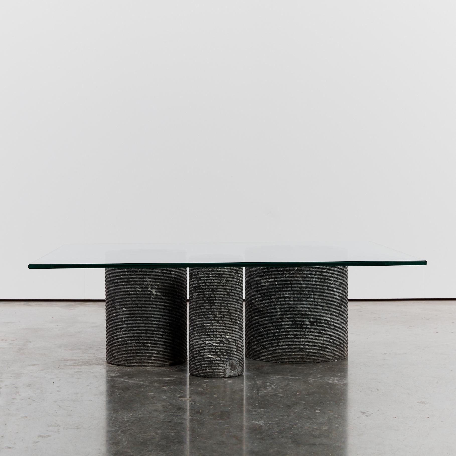 Black Sculptural Marble Coffee Table by Massimo and Lella Vignelli for ...