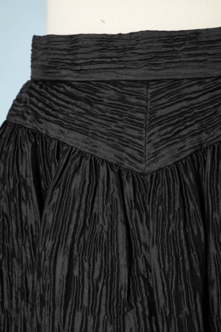 Black silk and polyester wrinkled effect Hanaé Mori For Sale at 1stDibs