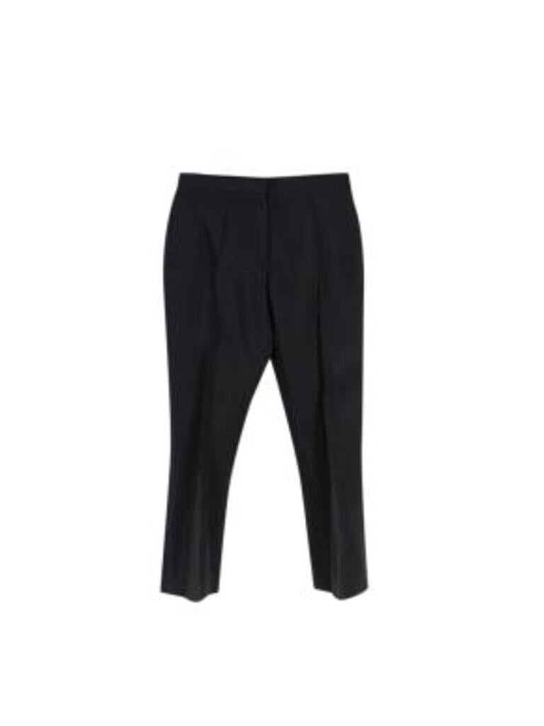 Black Silk Cigarette Trousers For Sale at 1stDibs