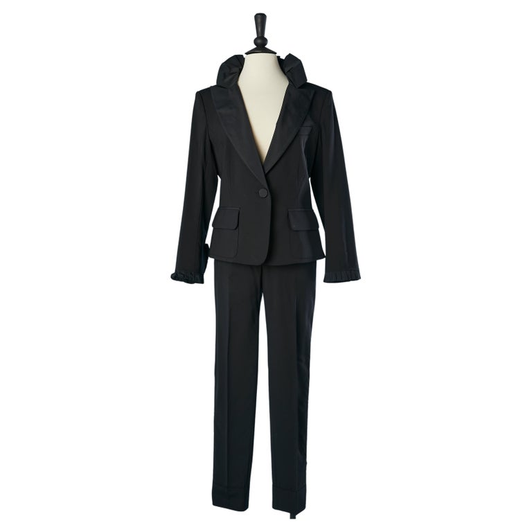 Black single-breasted tuxedo with ruffle on the cuff Louis Vuitton by ...