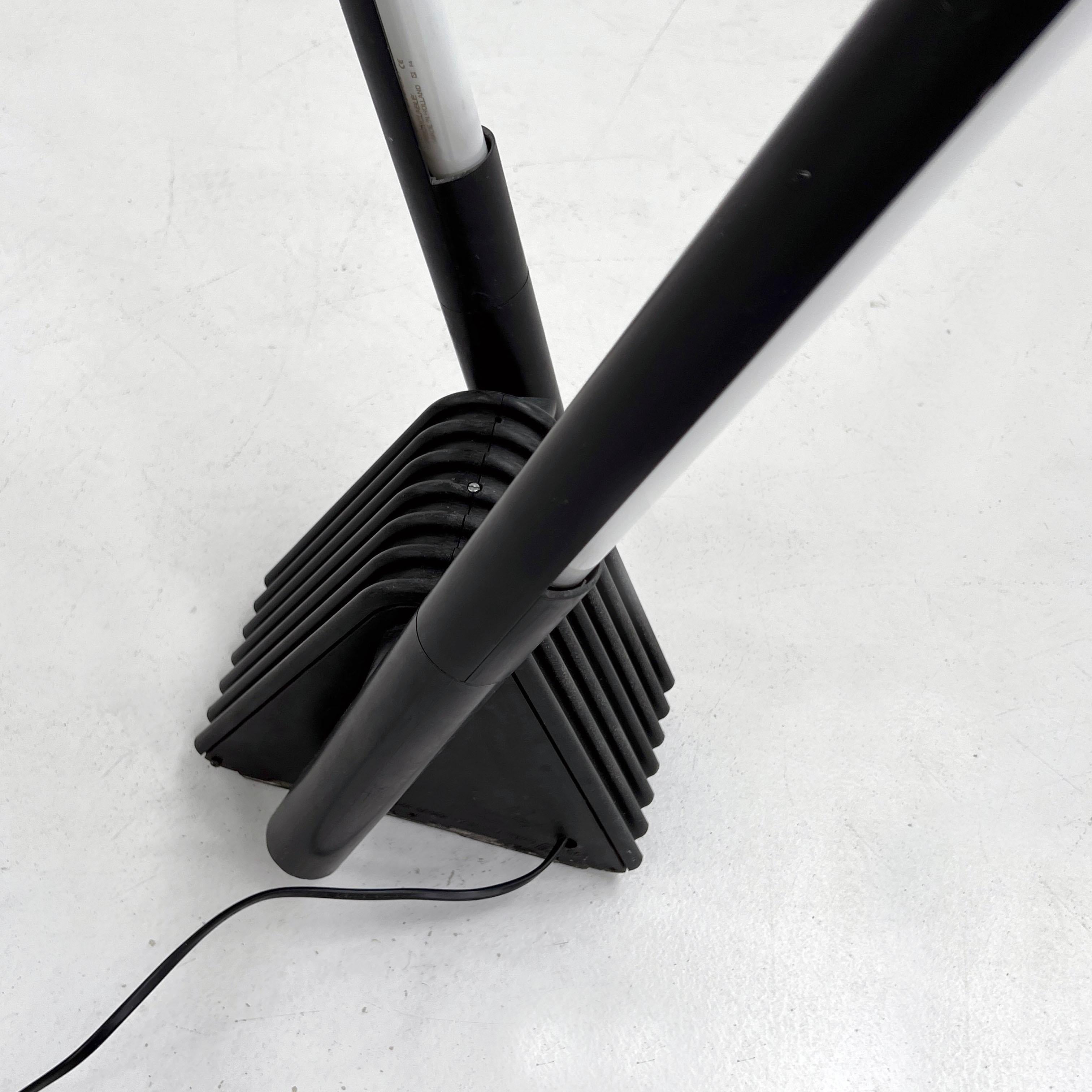 Black Sistema Flu Floor Lamp by Rodolfo Bonetto for Luci Italia, 1980s ...