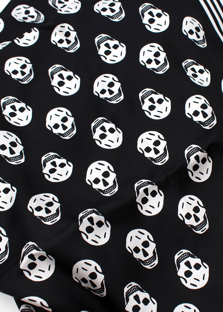 Black Skull Biker Silk Scarf 90 at 1stDibs