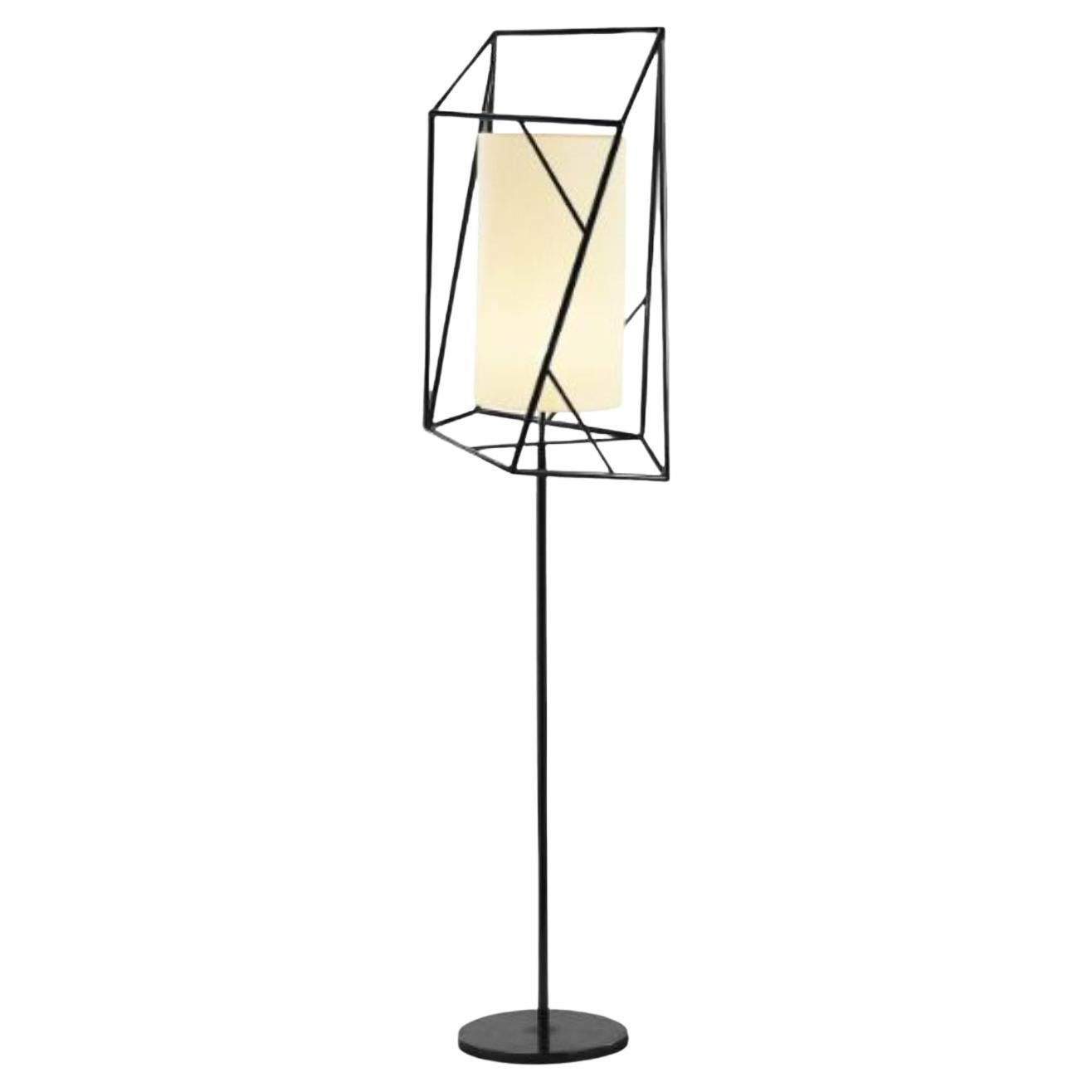 Black Standing Floor Lamp by Michel Buffet at 1stDibs