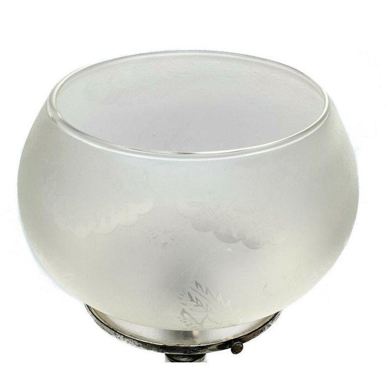 Black Starr Frost 999 Fine Silver Overlay Acid Etched Frosted Glass ...