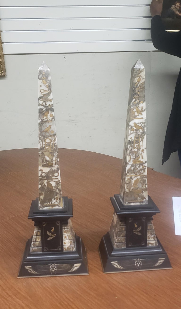 Black, Starr and Frost Victorian Egyptian Revival Clock Garniture Set ...