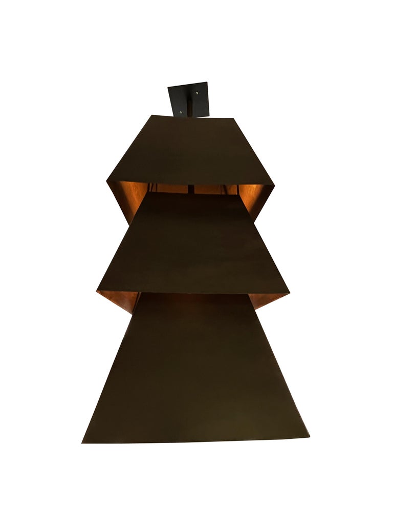 Black Steel Ceiling Fixture Design by Juan Montoya For Sale at 1stDibs