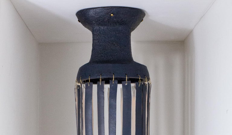 Black Stoneware Chandelier III by Christine Roland For Sale at 1stDibs