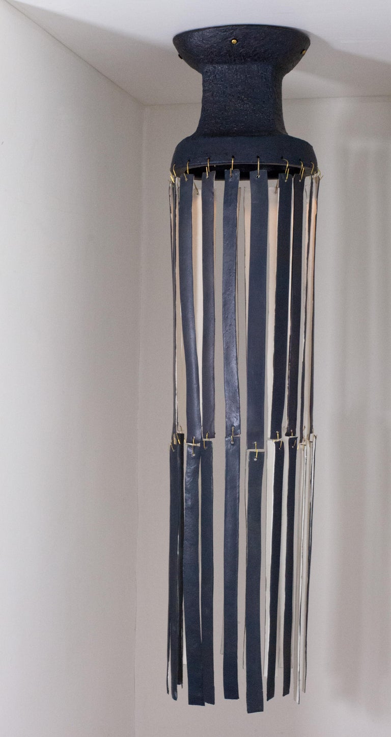 Black Stoneware Chandelier III by Christine Roland For Sale at 1stDibs