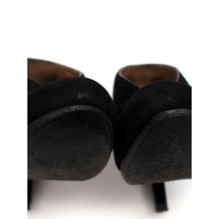 Black Suede Florida V-Cut Pumps For Sale at 1stDibs