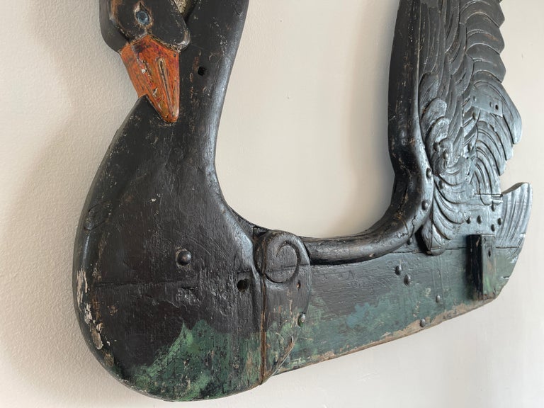 Black Swan Carved Wood Carousel at 1stDibs