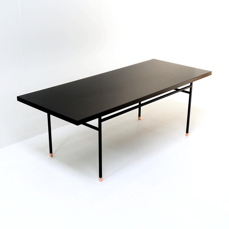 Black Table Attr. to French Modernist Designer Paul Geoffroy For Sale ...