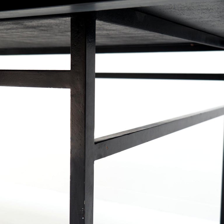 Black Table Attr. to French Modernist Designer Paul Geoffroy For Sale ...