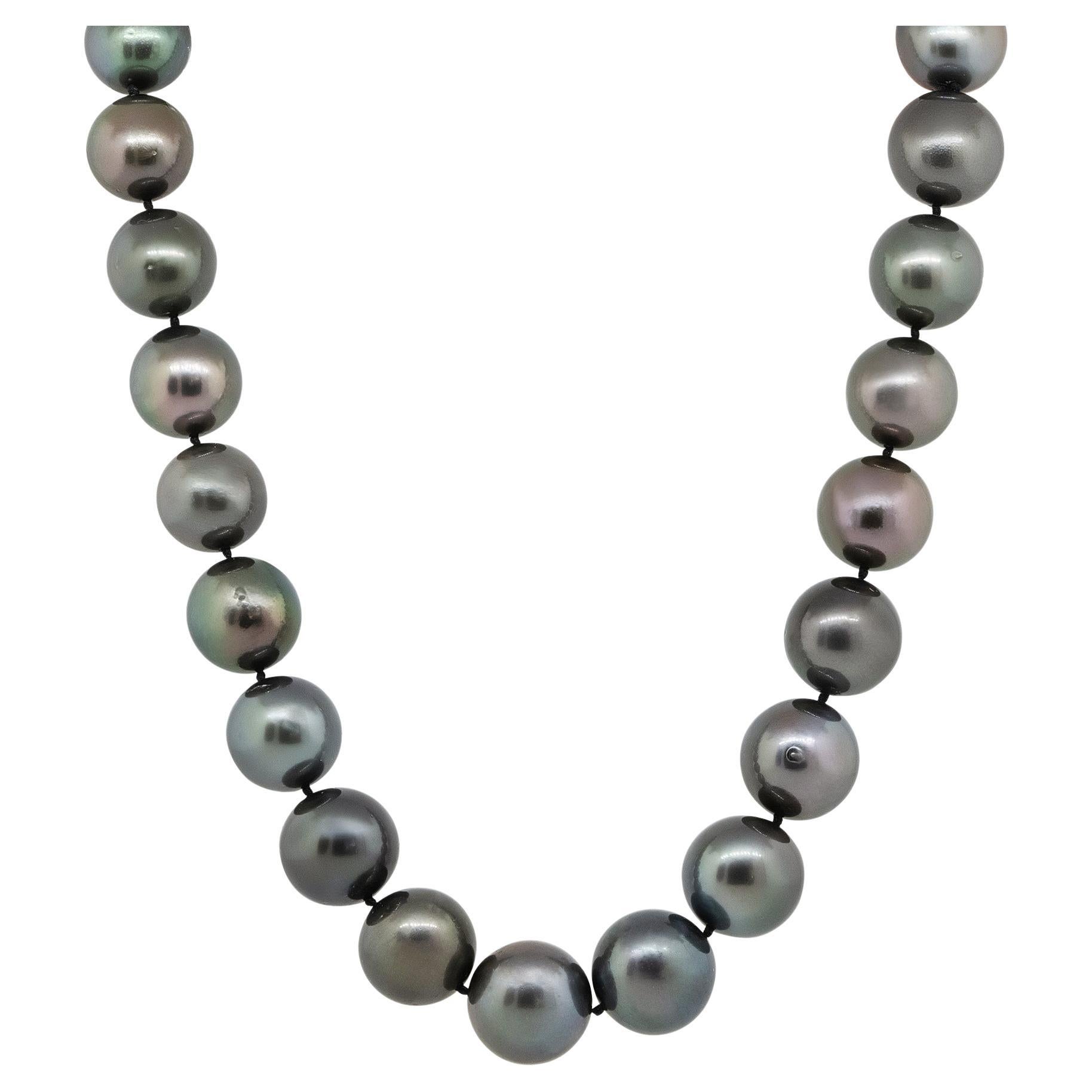 Natural Tahitian Multi-Color Peacock Pearls Necklace 14 Karat at ...