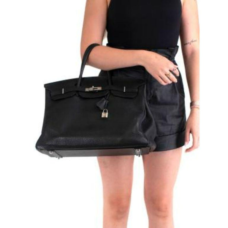 Black Togo Leather Birkin 40 PHW For Sale at 1stDibs